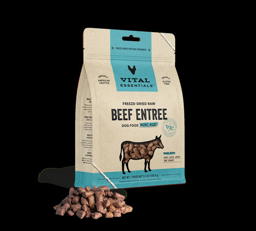 Beef Entree Mini Nibs Dog Food 25 oz - Vital Essentials | UFI Site