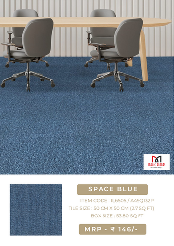 Premium Space Blue Carpet Tile | Magic Floors
