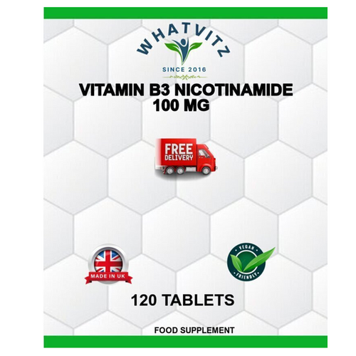 Vitamin B3 Nicotinamide 100mg 120 Tablets | WHATVITZ.CO.UK