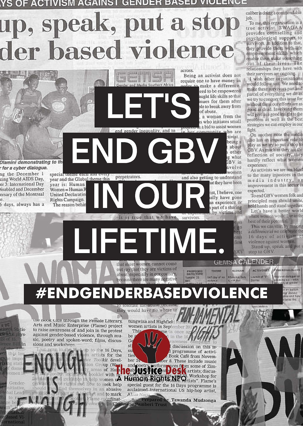 End Gender-Based Violence Poster | Justice Desk Africa End Gender-Based Violence Poster | Justice Desk Africa