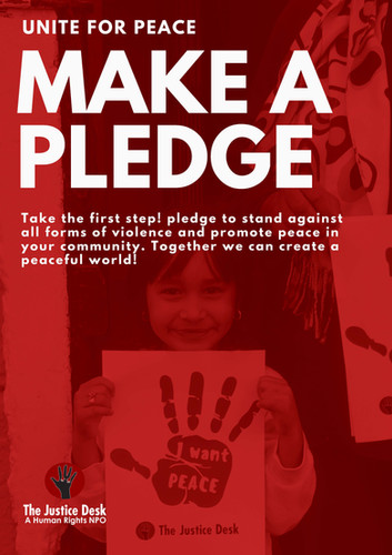 Peace Pledge Poster | Justice Desk Africa