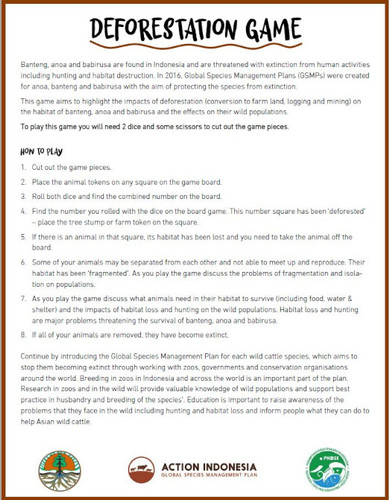 Deforestation board game | Actionindonesia