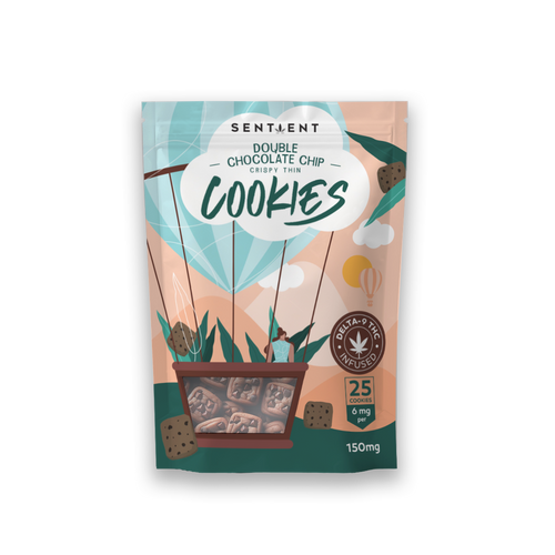 Double Chocolate Chip Crispy Mini Cookies | Sentient Snacks