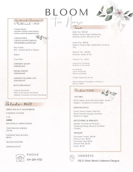 Event Space | Bloom Boutique & Tea House | Lebanon