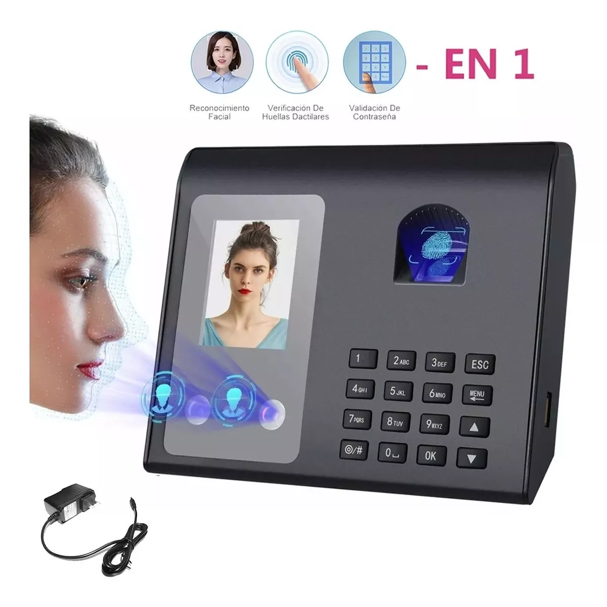 Reloj Checador Facial Biometrico Huella y Rostro | Soportec de B.C.