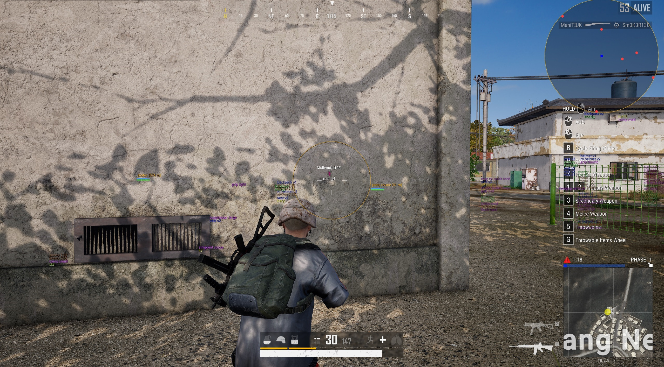 PUBG RING Cheat - Player esp, bone, health, NO AIMBOT, radar - CiroScript