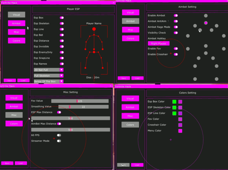 Fortnite Frost CHEAT - Aimbot, colors, smooth, fov, stream mod ...