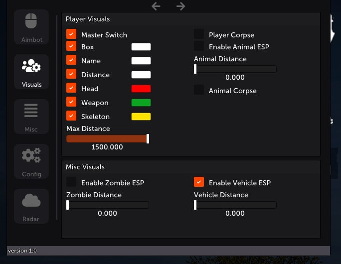 Shield DAYZ Cheat & Hack - Aimbot, Wallhack, Master Switch, Weapon ...