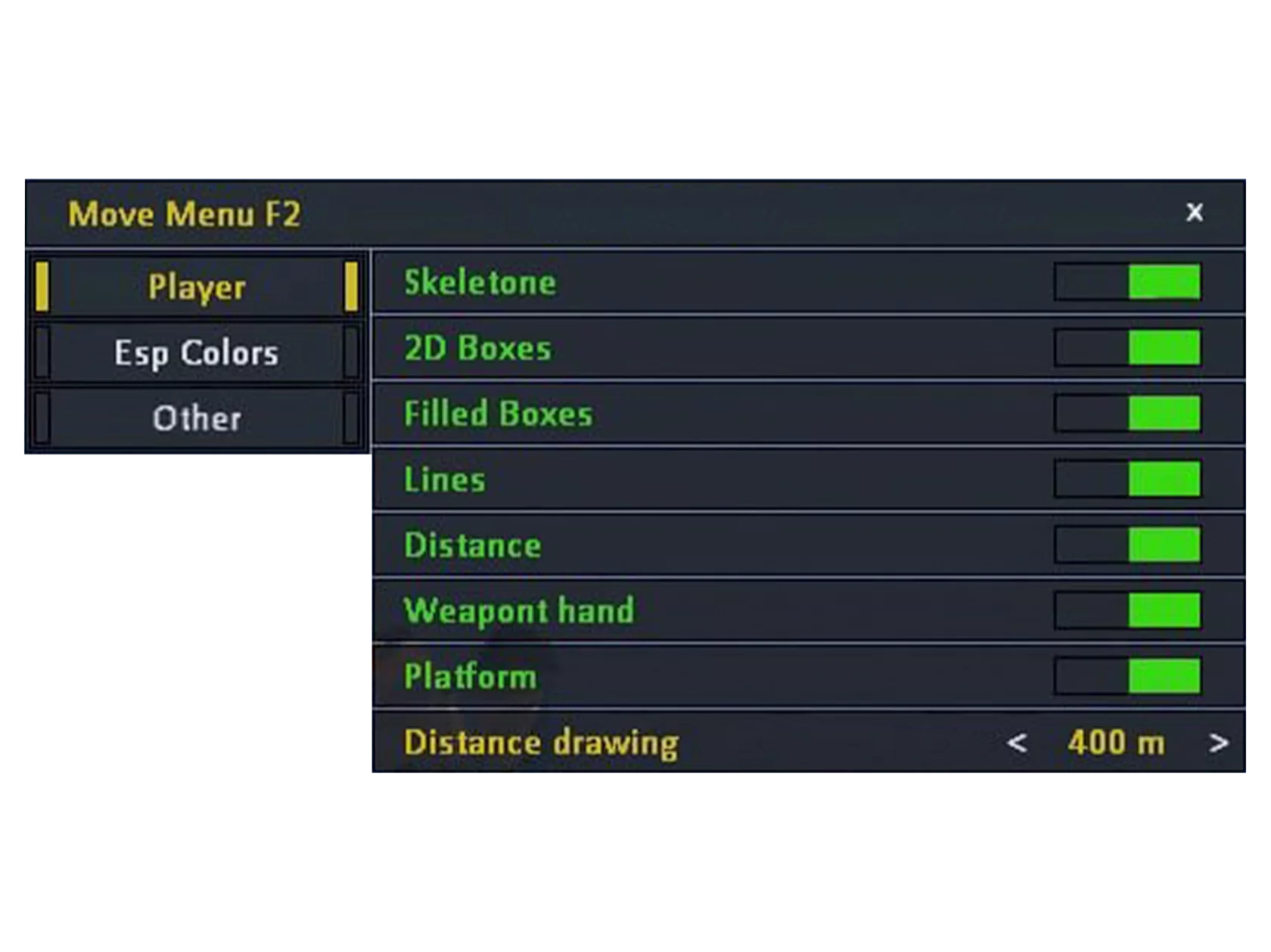 BTG Fortnite Cheat & Hack - Only ESP, skeleton, distance, weapon hand ...