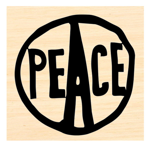 P123 Peace Sign Rubber Stamp | My Site 8