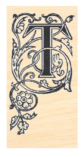 P96 Letter T- Monogram Rubber Stamp WM | My Site 8