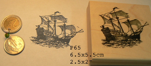 P65 Vintage Schooner - Sail Boat- Rubber Stamp | My Site 8