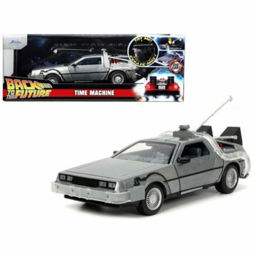 BACK TO THE FUTURE DELOREAN TIME MACHINE LIGHTS BTTF 1/24 DIECAST CAR ...