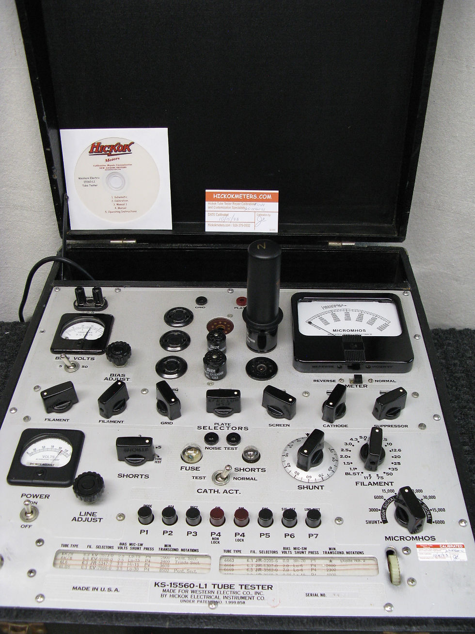 Hickok KS-15560-L1 Westrn Electric Tube Tester *Calibrated* New Simpson ...