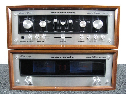 Marantz 140 Amplifier Marantz 3200 Preamplifier in Wood Cases | Hickok ...