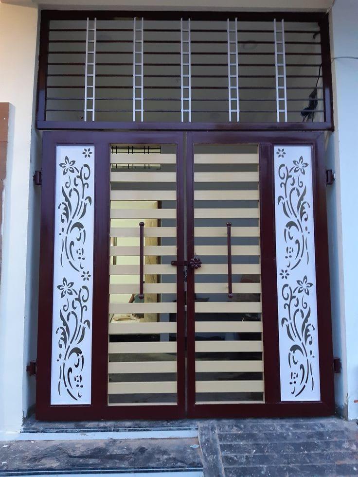 7×8 House main gates design, CNC laser cutting sheet, Entrance, front ...