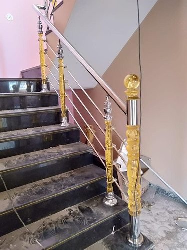 ModernSteel Railing, Acrylic Bluster Stair Railing Design, Stairway ...