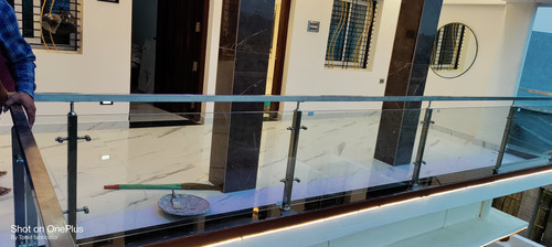 Glass Handrail design for front elevation, Balcony, Terrace, Exterior ...