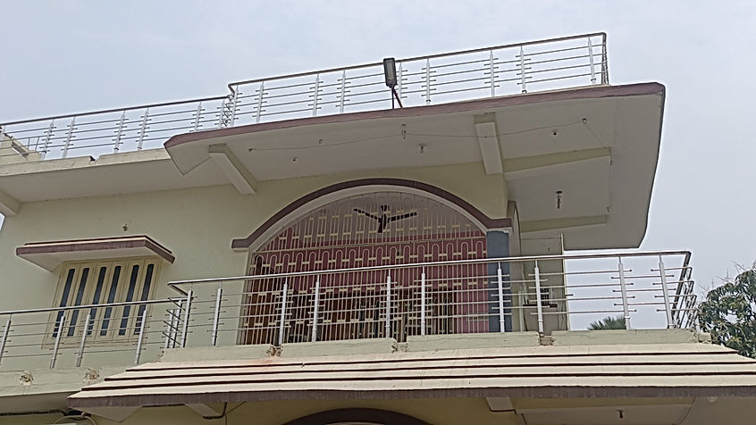 Railing design for steel, House terrace, Chhat ki railing, Front ...