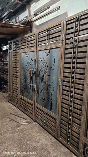 Loha Gate Door design for house front, Iron gate,Size 7 feet 10 price ...