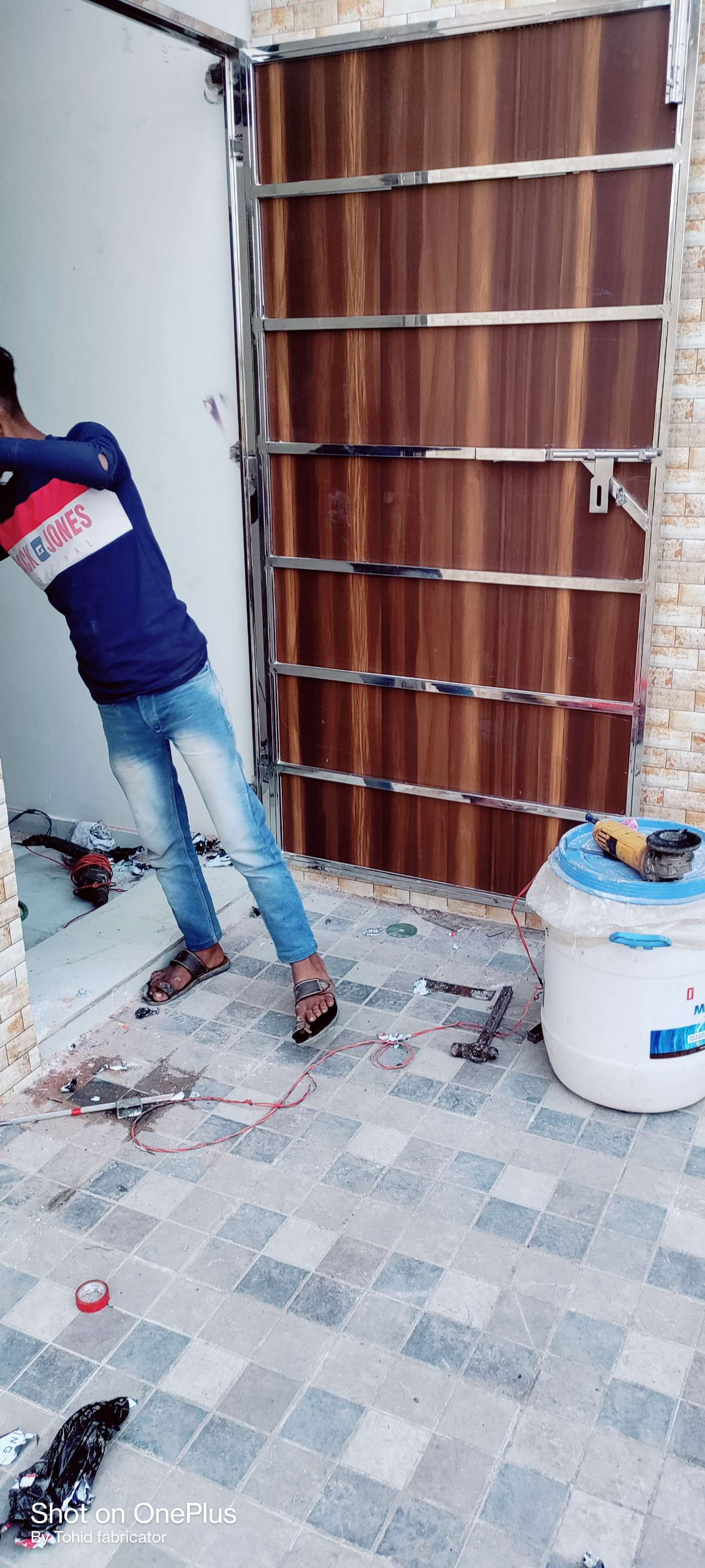 Steel gate design for hpl sheet, house front elevation gates ...