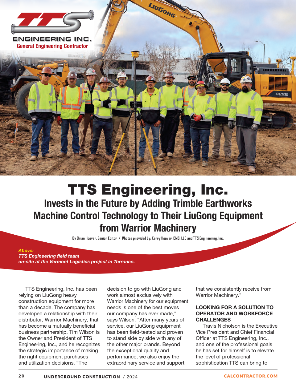 Civil Engineering Contractor | TTS Engineering Inc. | California