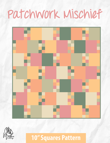 Patchwork Mischief | 10" Square Pattern | Moonkin Stitchery