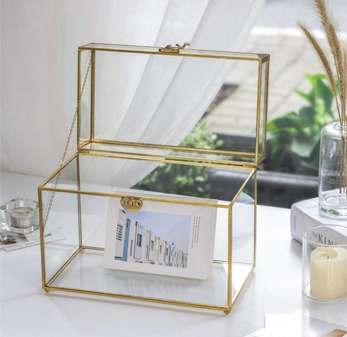 Rectangular Gold Card Box | Wildflower Rentals