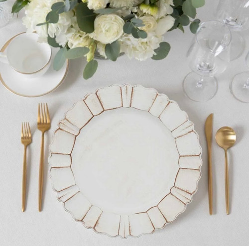 White Charger Plate | Wildflower Rentals