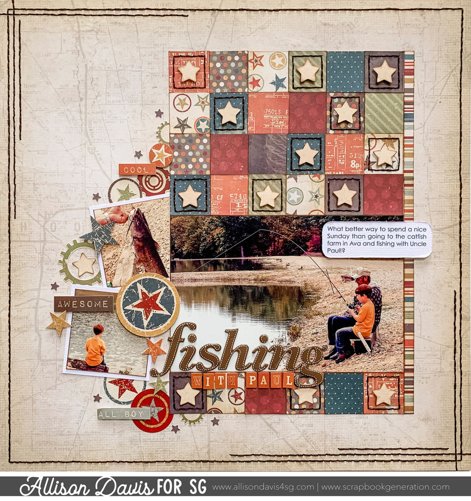 Scrapbooking With 6x6" Paper Pads | Using 1" Squares