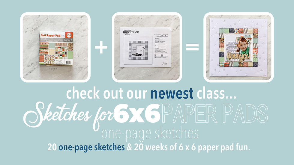 Easy 6x6" Paper Design | Slanted Background