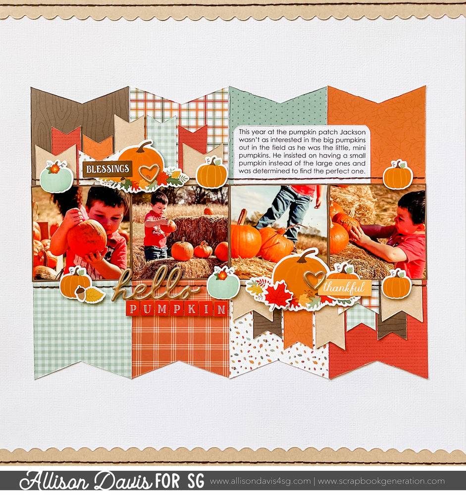 Easy Scrapbook Design Idea Using 6x6" Paper Pads