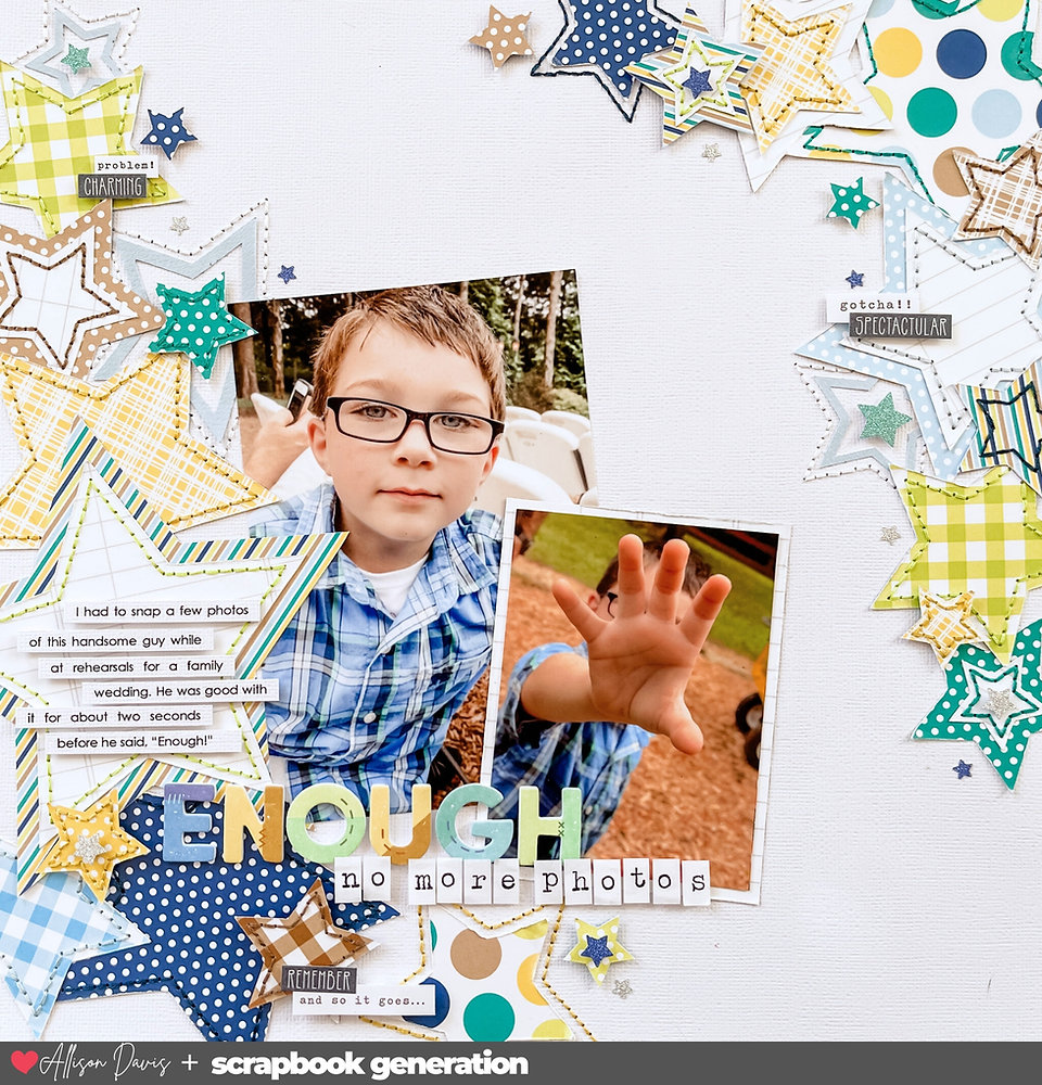 Scrapbook Design Idea | Corner Cluster Frames