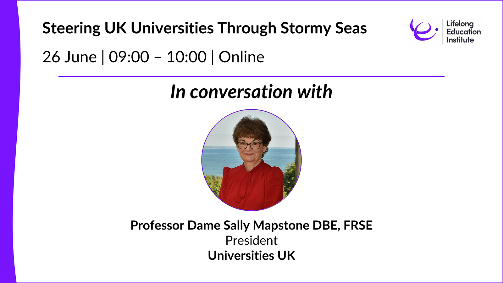 LEI In conversation with Prof. Dame Sally Mapstone