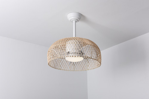18W LED 20" Rattan ceiling fan with light(CF050641W) | Eamonex