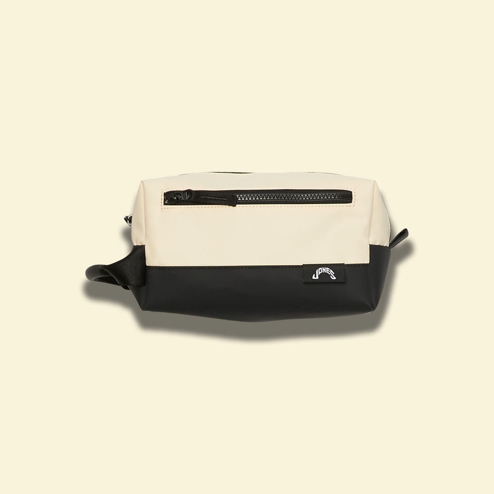 JONES DOPP KIT - CREME AND BLACK TARPAULIN | hathway-stewart-golf