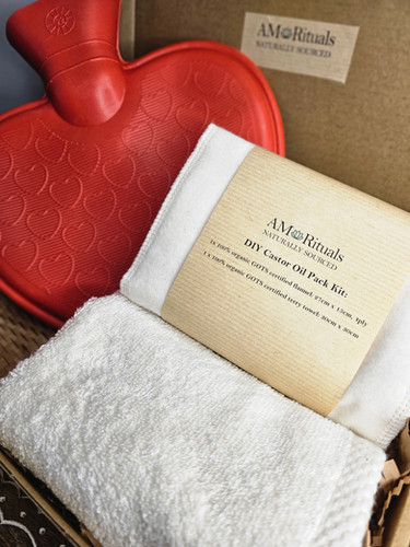 DIY Castor Oil Pack Kit With Hot Water Bottle | AM Rituals