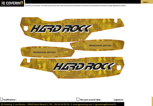 KIT adaptable 51 hard rock 3 jaune M1048 | JG Covering