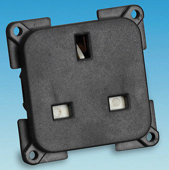 C-Line Black 13 Amp Socket GREY | caravan-megastore