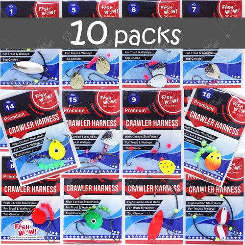 Crawler Harness Rig - 10 packs | Fish WOW!