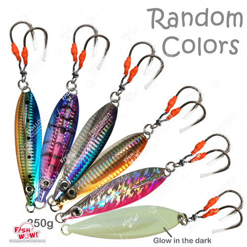 250g Flat Fall Jig Random Colors - 5 pieces | Fish WOW!