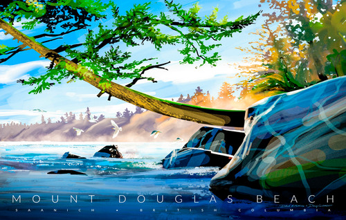 Mt Doug Beach (With Font) | Urban Art Victoria