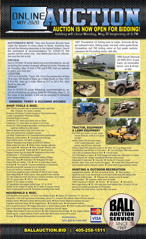 ONLINE ONLY AUCTION - BID NOW!