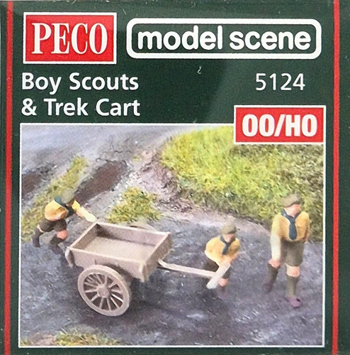 PECO Model Scene 5124 Boy Scouts & Trek Cart - OO/HO Scale | MGR Model ...