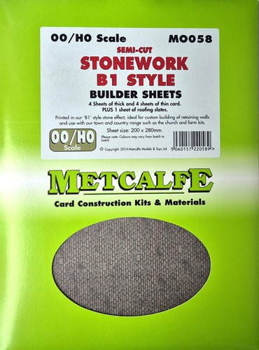 Metcalfe MO058 Semi-Cut Stonework B1 Style Builder Sheets Card Kit - OO ...