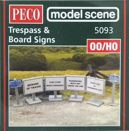 PECO Model Scene 5093 Trespass & Board Signs - OO/HO Scale | MGR Model ...