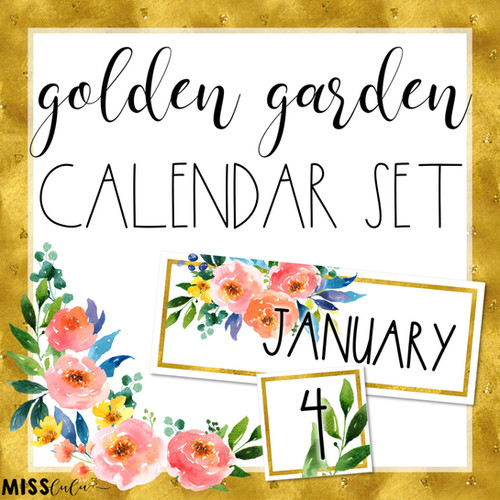 Golden Garden Calendar Set | Miss Lulu