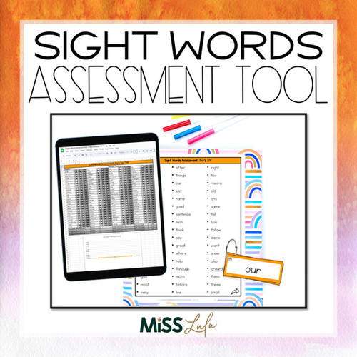 Sight Words High Frequency Words Assessment Tool for Special Education ...