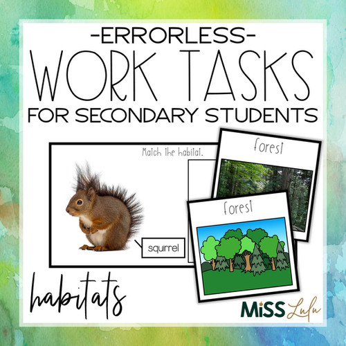 Animal Habitats Errorless Work Tasks for Secondary Students | Miss Lulu