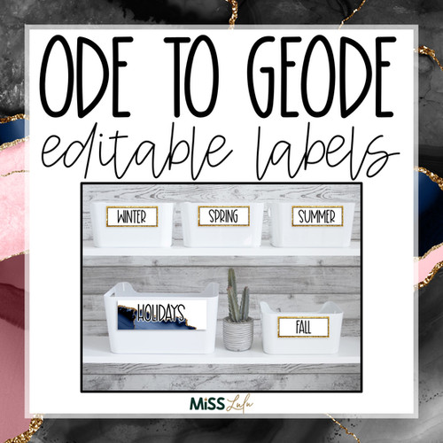 Ode to Geode Editable Labels | Miss Lulu